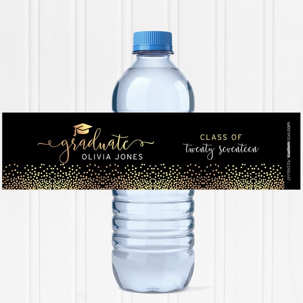 Graduation Water Bottle Label - Etsy