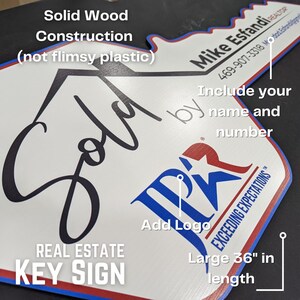 Realtor Key Sign, Sold Sign, Realtor Sign, Realtor Sold Sign, Realtor ...