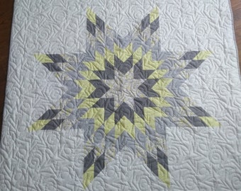 Yellow Star Quilt | Etsy