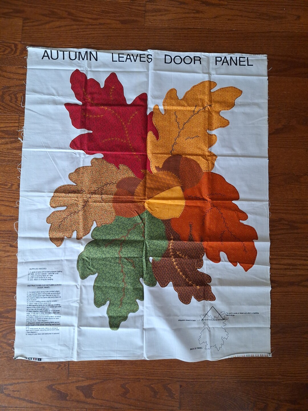 Autumn Leaves Door Panel, DIY, Fabric Panel, VIP Cranston Print Works ...