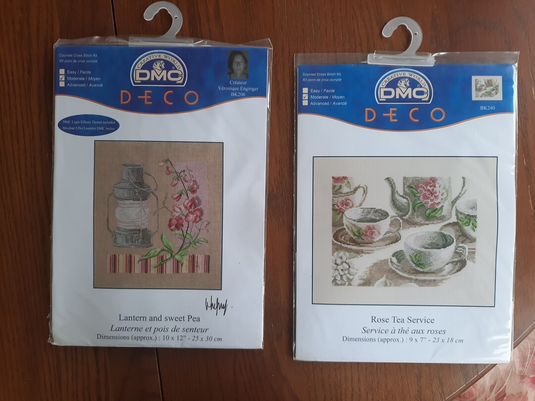 Counted Cross Stitch Kits, DMC DECO, Choice, Lantern and Sweet Pea ...