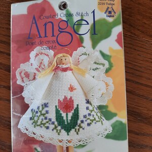 Clothes Pin Angels, Counted Cross Stitch Kit, Vintage, Designs for the ...