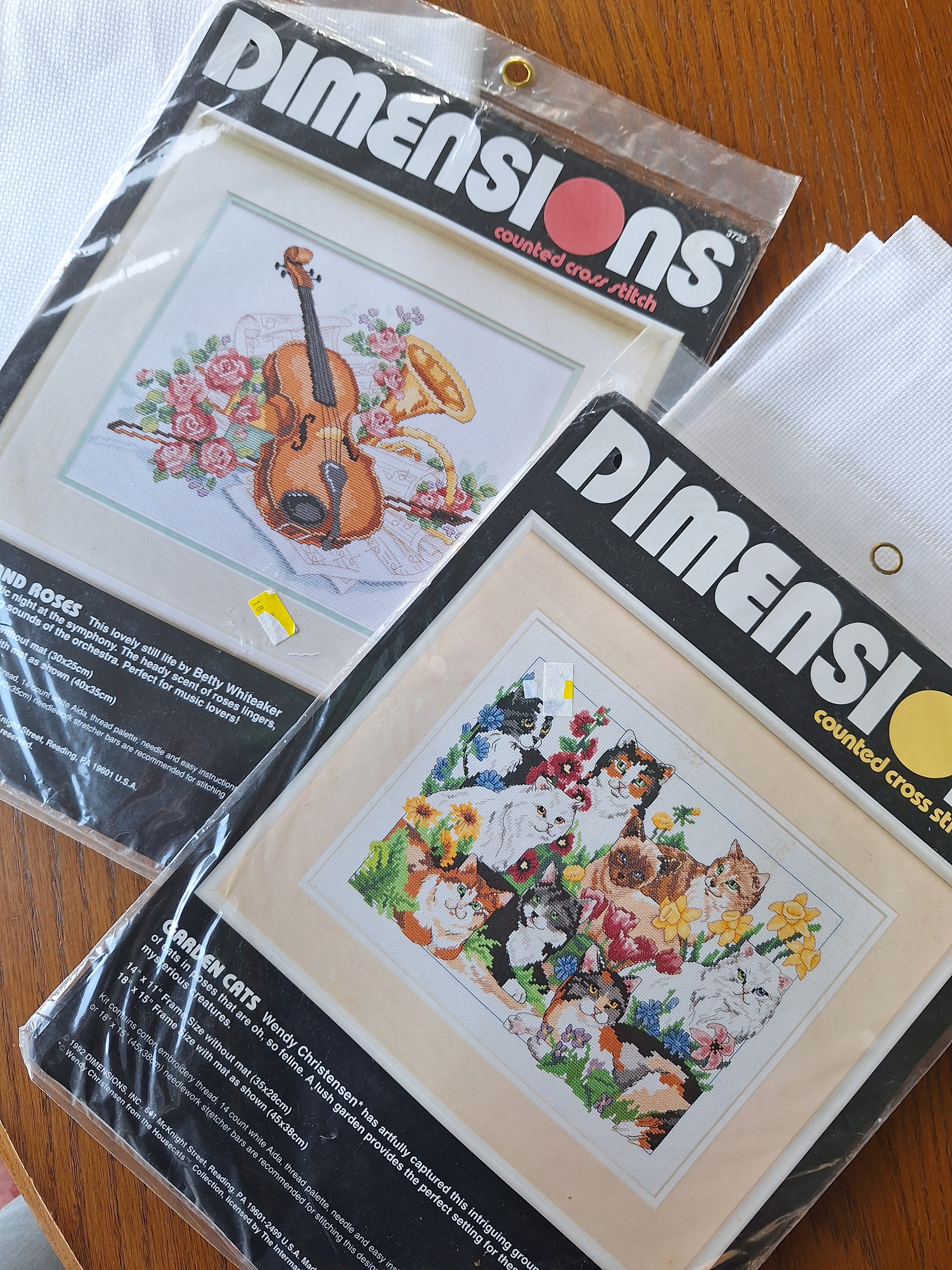 Dimensions Counted Cross Stitch Kits, Choice, Garden Cats, Violin and ...