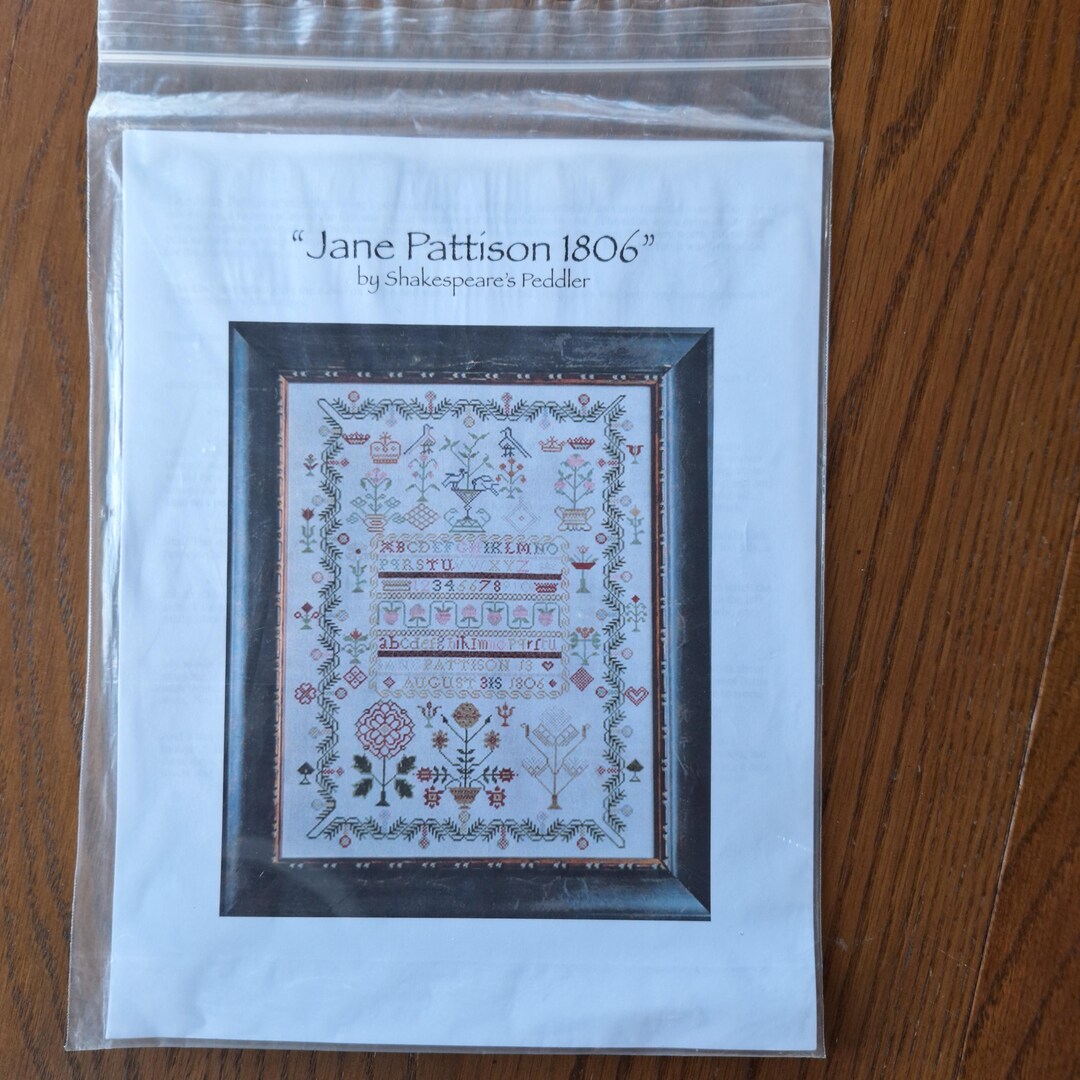 Jane Pattison 1806, Sampler Counted Cross Stitch Pattern, by ...