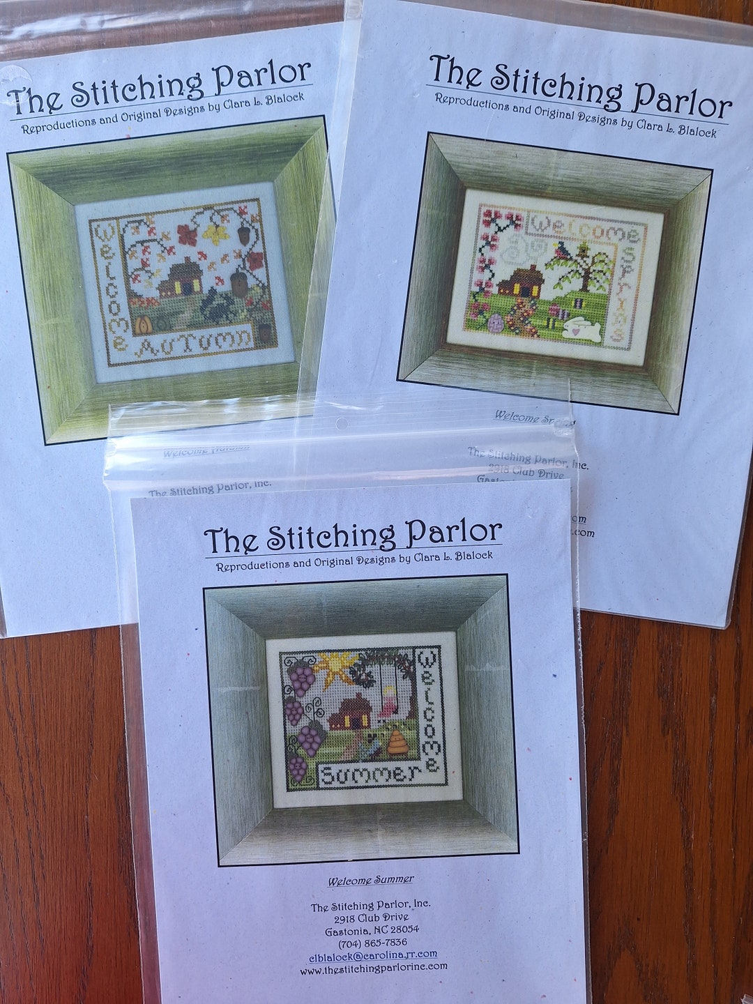 The Stitching Parlor, Welcome Seasons, Counted Cross Stitch Patterns ...