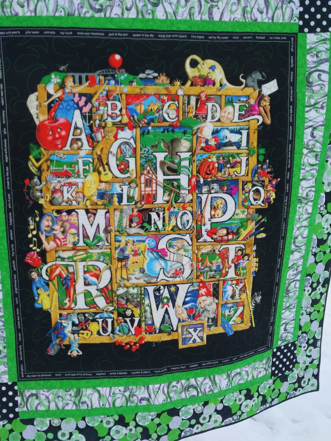 CLEARANCE I Spy Quilt, Alphabet, Lap, Toddler, Quilt, Laura Seeley ...
