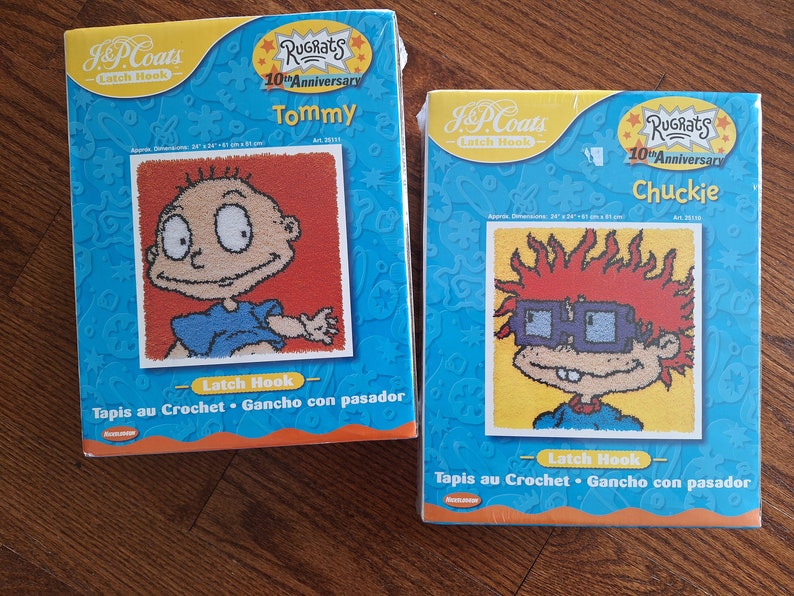 Rugrats Latch Hook Kits, 10th Anniversary, JP Coats, Choice, Chuckie ...