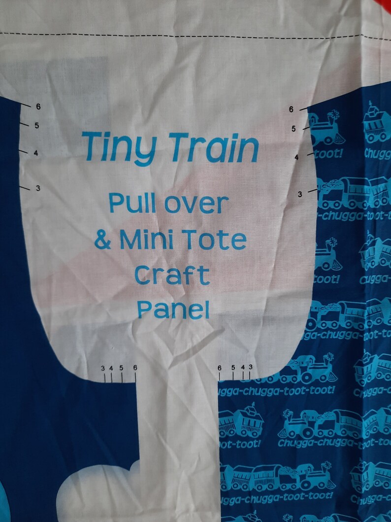 Tiny Train Pull Over and Mini Tote Craft Panel, Cranston Printworks ...