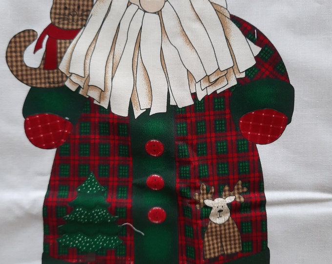 DIY Stuffed Santa Panel, VIP Cranston Print Works Fabric Panel, Vintage ...