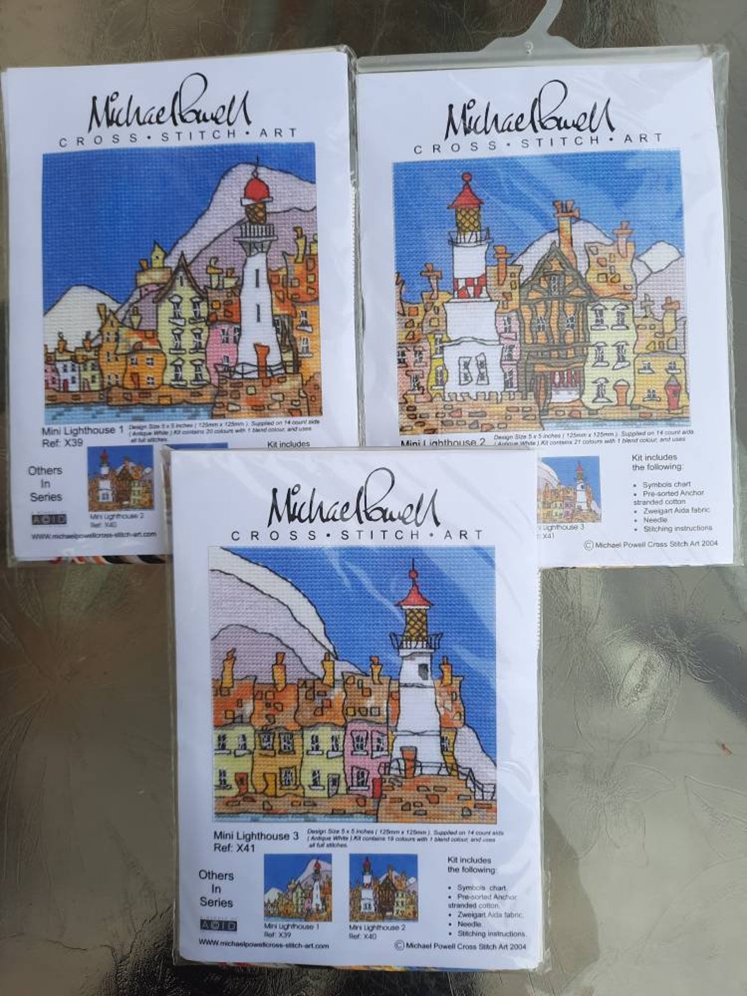 Set of Mini Lighthouses Michael Powell Set of 3 Kits X39 - Etsy