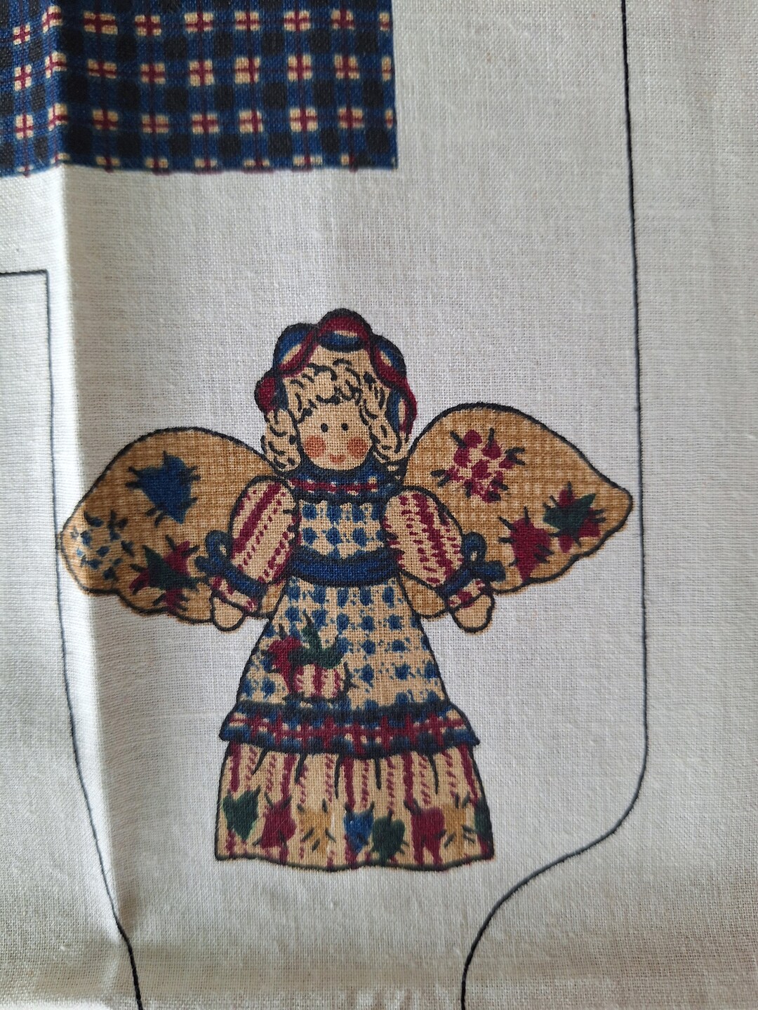 Country Angel, Fabric Panel, Spring Industries, DIY Standup Angel - Etsy