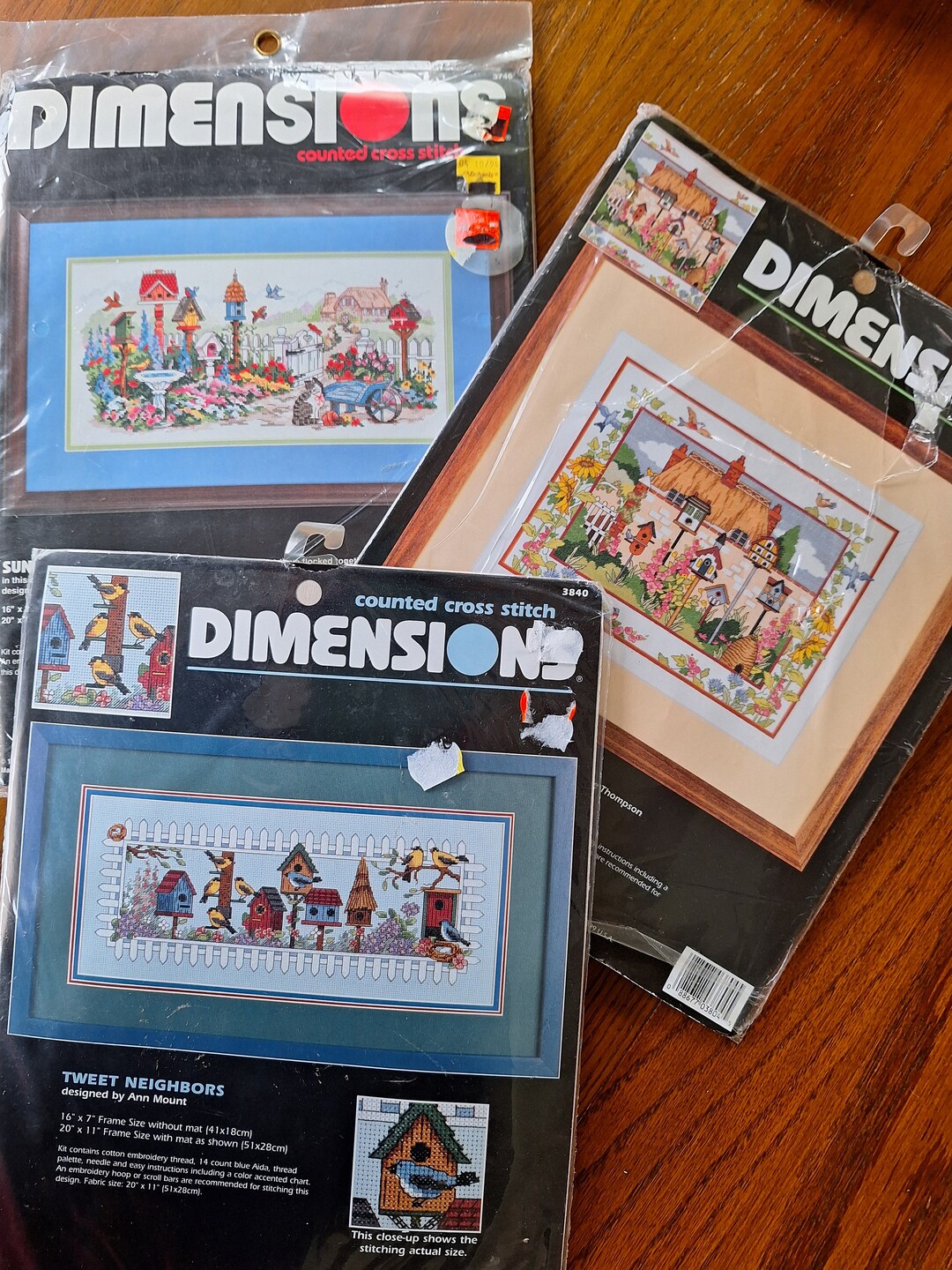 Birdhouse Counted Cross Stitch Kits From Dimensions, Choice, Tweet Neighbors, Fanciful ...