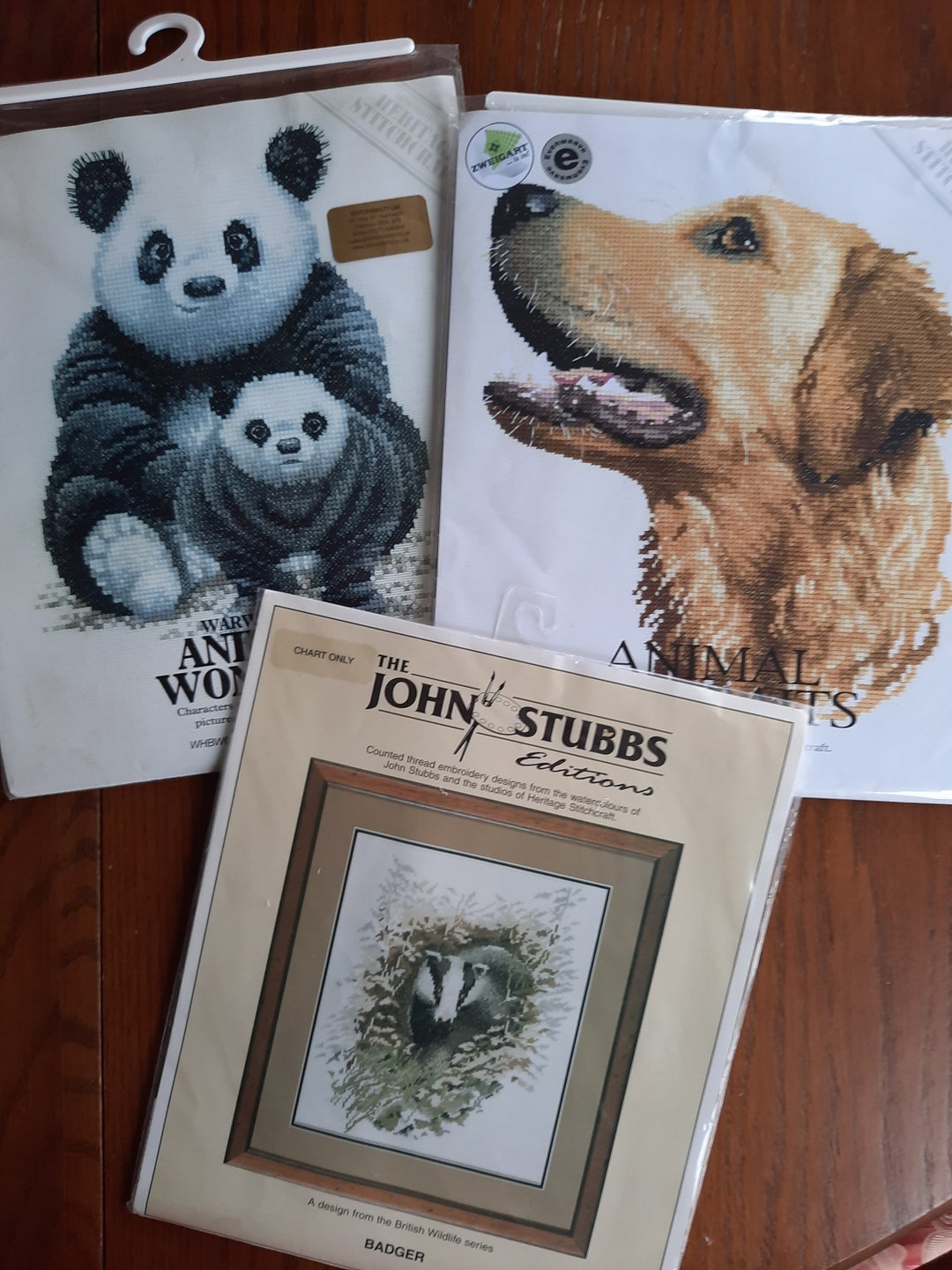 Animal Counted Cross Stitch Kits, Heritage Stitchcraft, Choice, Panda ...