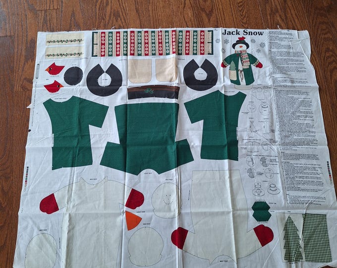 Jack Snow Fabric Panel, Cranston Print Works, Diy Stuffed Snowman ...