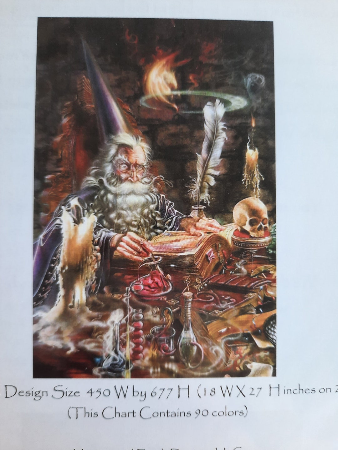 Wizard Counted Cross Stitch Patterns,haed,heaven and Earth Designs ...