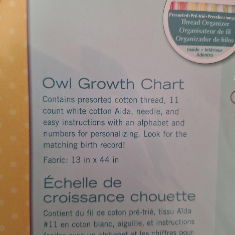 Owl Growth Chart, Counted Cross Stitch Kit, Dimensions 70-73700 ...