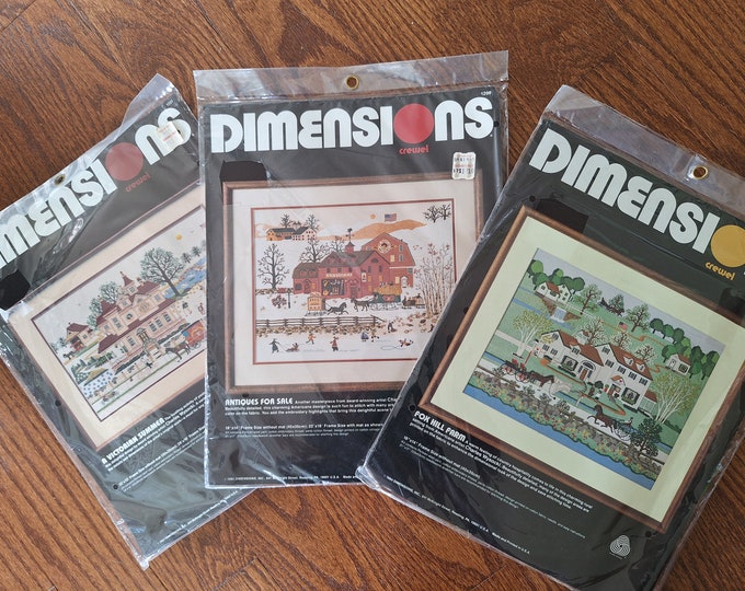 Crewel Needlepoint Kits, Dimensions, Charles Wysocki, Choice, Antiques ...