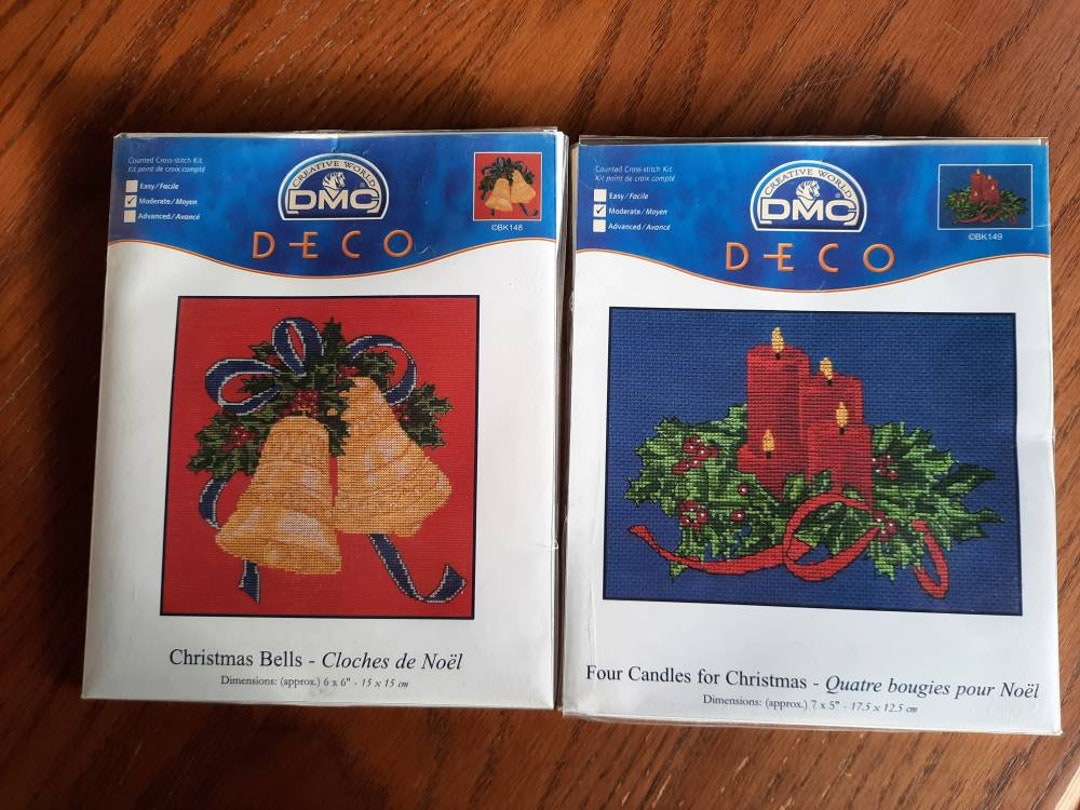 DMC Christmas Counted Cross Stitch Kits, DECO, Choice, Christmas Bells ...
