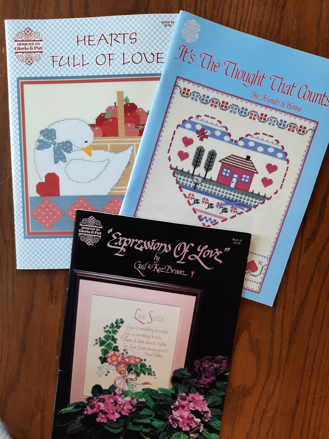 Love Counted Cross Stitch Patterns, Designs by Gloria and Pat, Choice ...