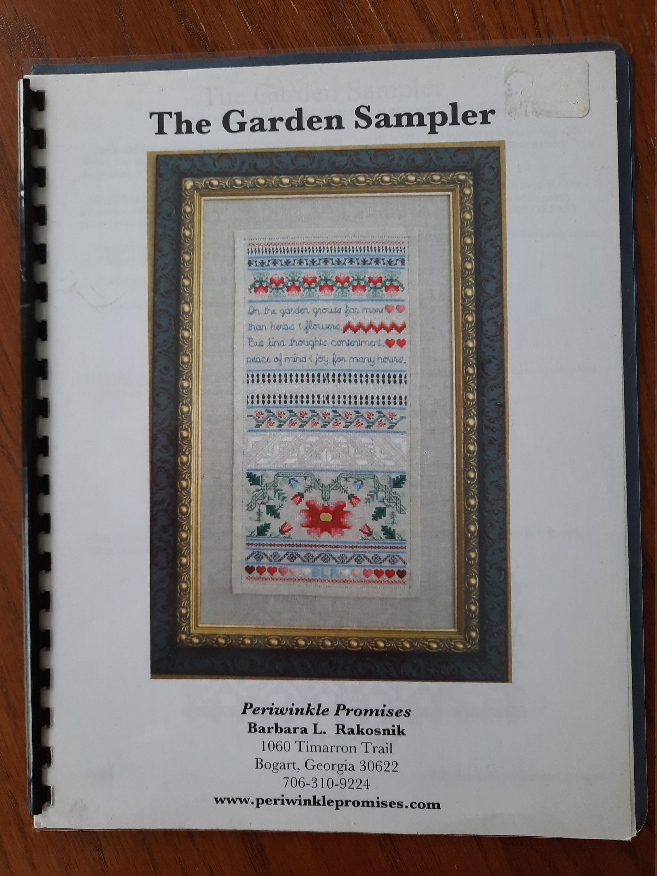 Rakosnik And Periwinkle Promises Vintage Spiral-Bound Cross Stitch And ...