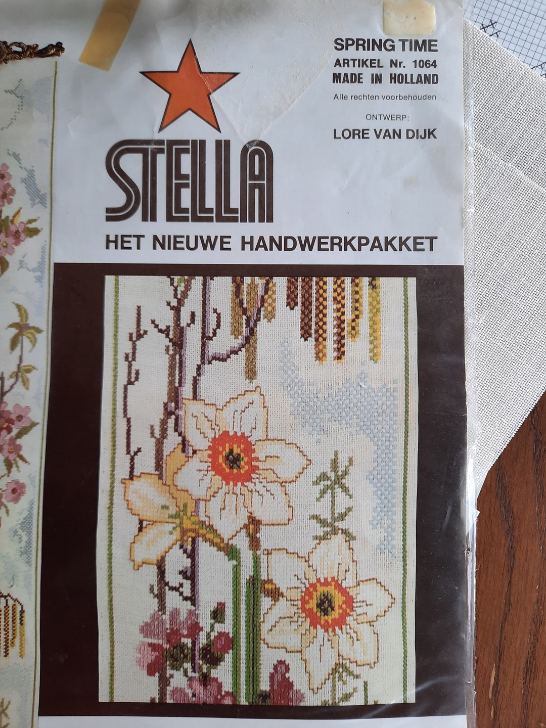Springtime Bell Pull, Counted Cross Stitch Kit, Vintage, Stella 1064 ...
