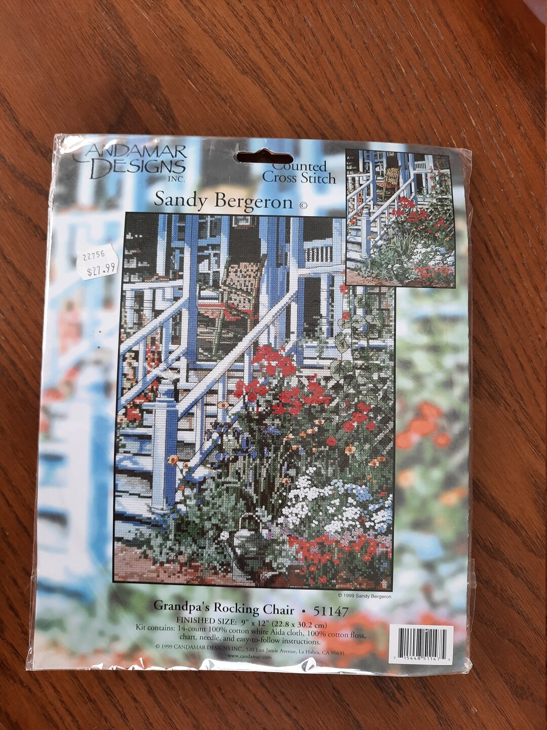 Grandpa's Rocking Chair, Counted Cross Stitch Embroidery Kits, Candamar ...