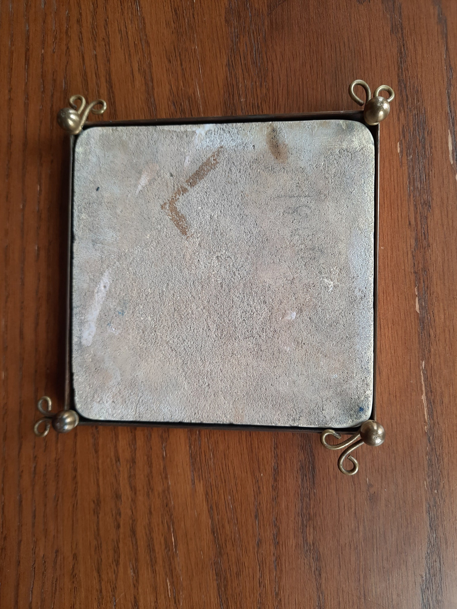 Delft Trivet, Old Delft Tile, Church, House, Metal Frame With Legs - Etsy