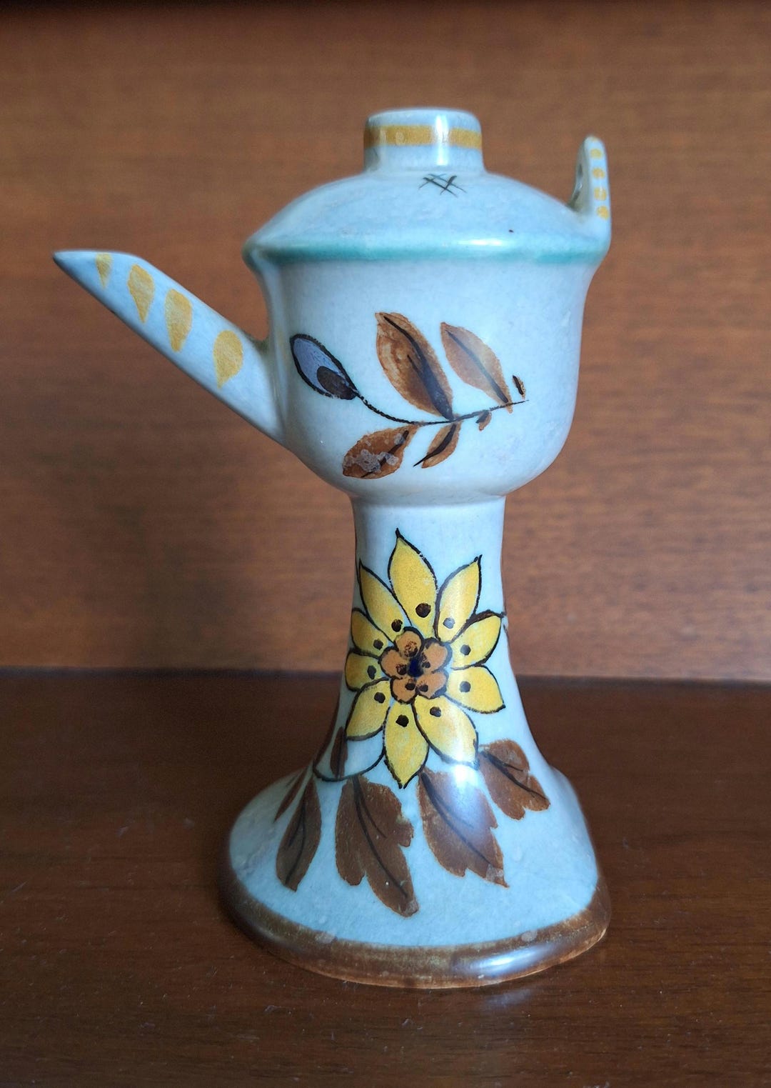 Gouda, Oil Lamp Dutch Pottery, Vintage, Plateelbakkerij, Zuid Holland ...