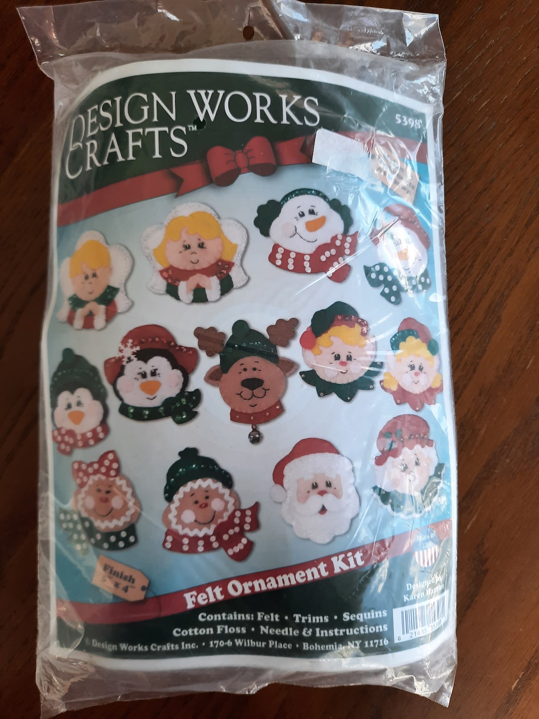 Faces of Joy, Felt Christmas Ornaments, DIY, Vintage, Design Works ...