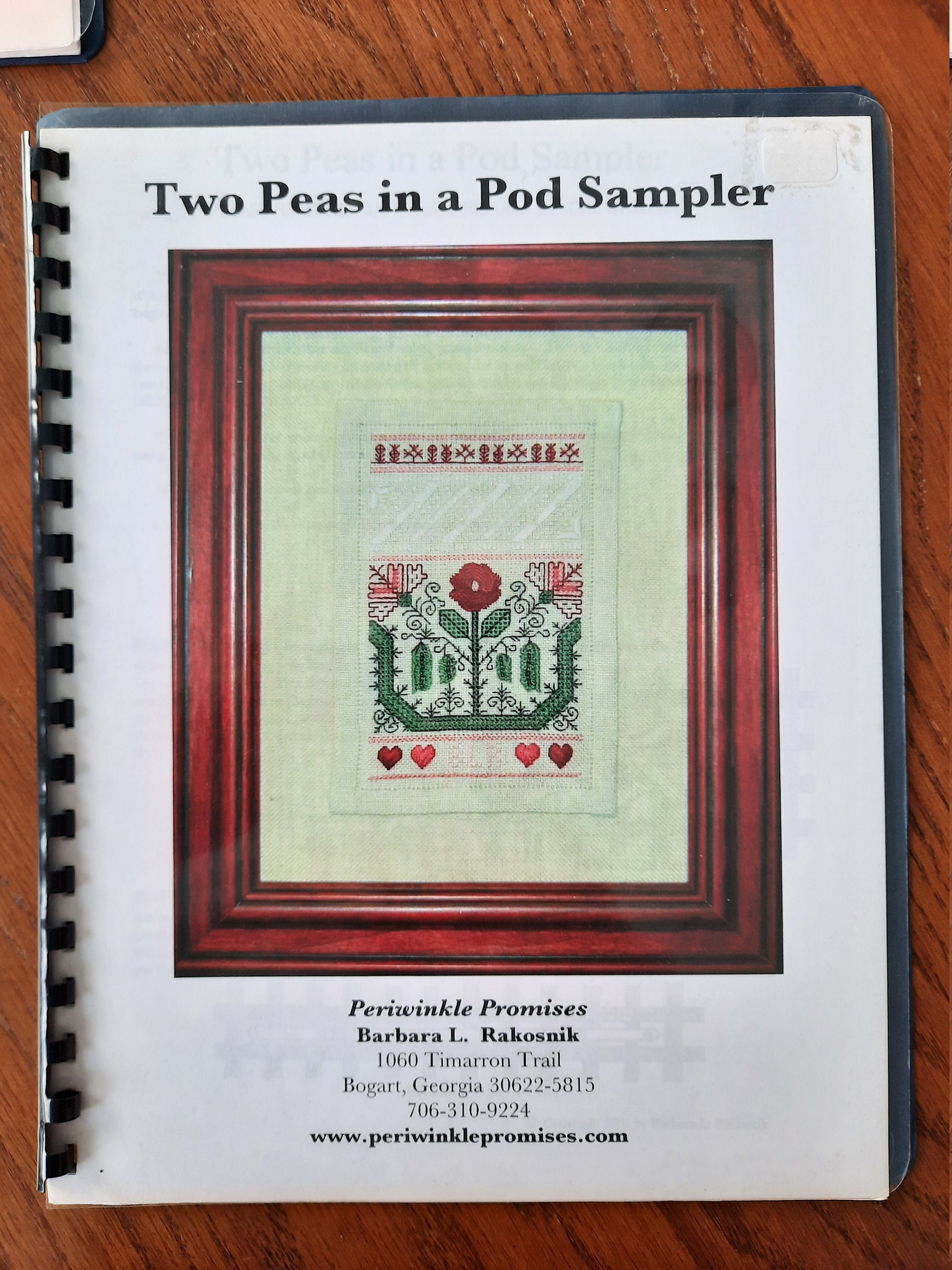 Rakosnik And Periwinkle Promises Vintage Spiral-Bound Cross Stitch And ...