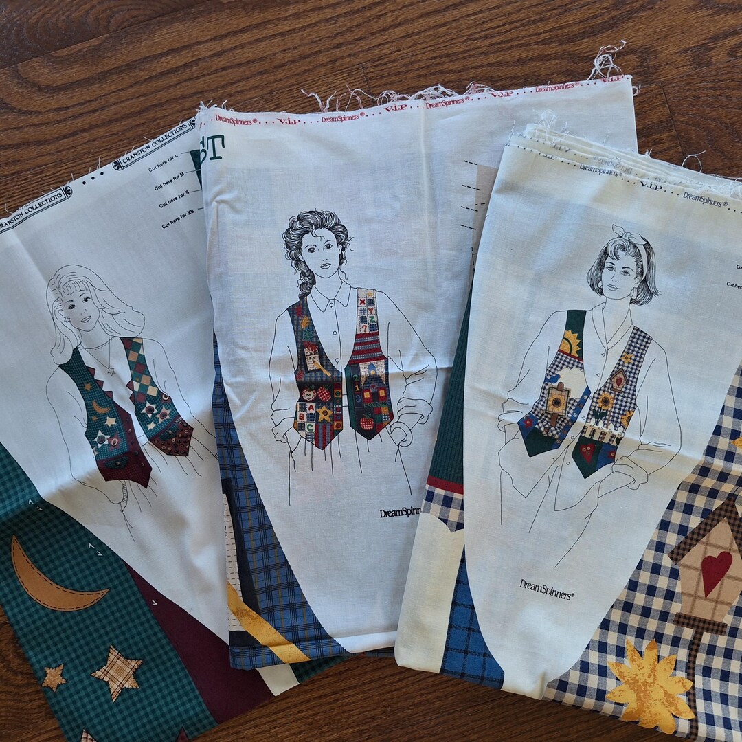 Adult DIY Vests, Fabric Panels, Choice, Starry Night, Springtime Vest ...