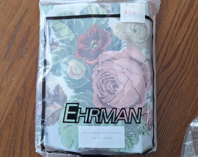 Ehrman Needlepoint Kit, Berin Roses Cream Tapestry, Made in England. - Etsy