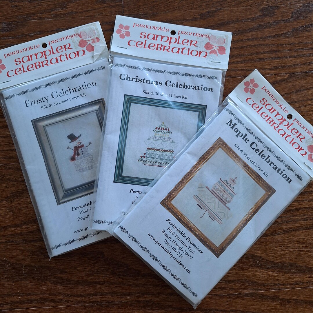 Periwinkle Promises Embroidery Kit, Silk and 36 Count Linen,sampler ...