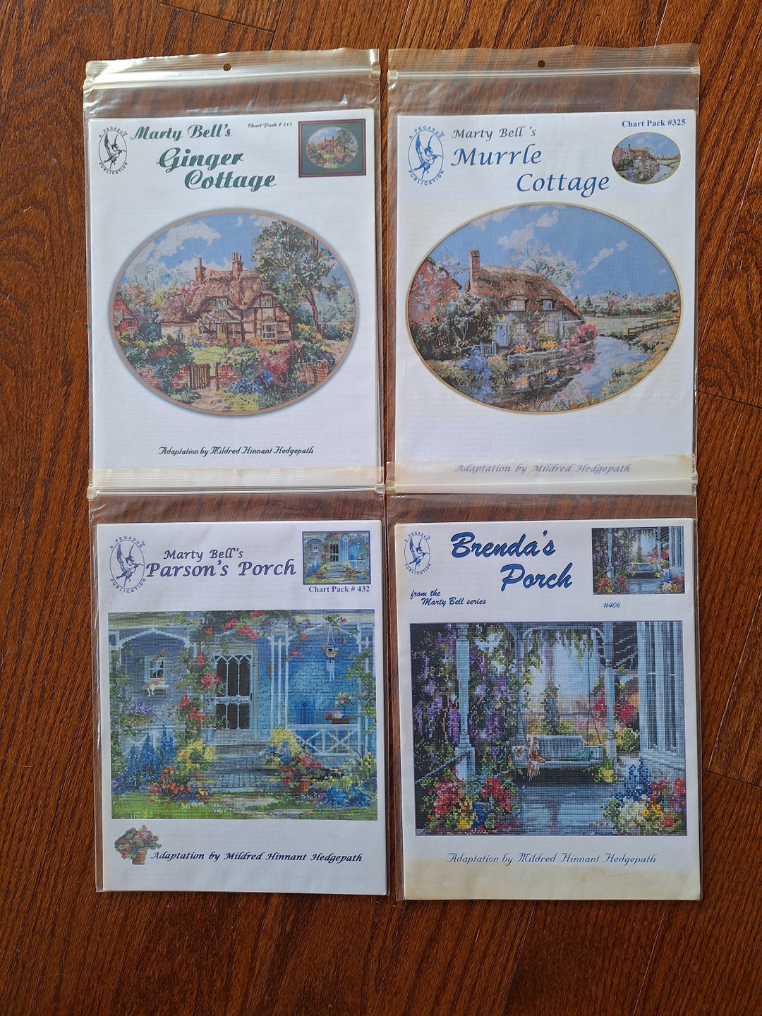 Porch, Cottage, Counted Cross Stitch Chart Packs, Marty Bell, Pegasus ...