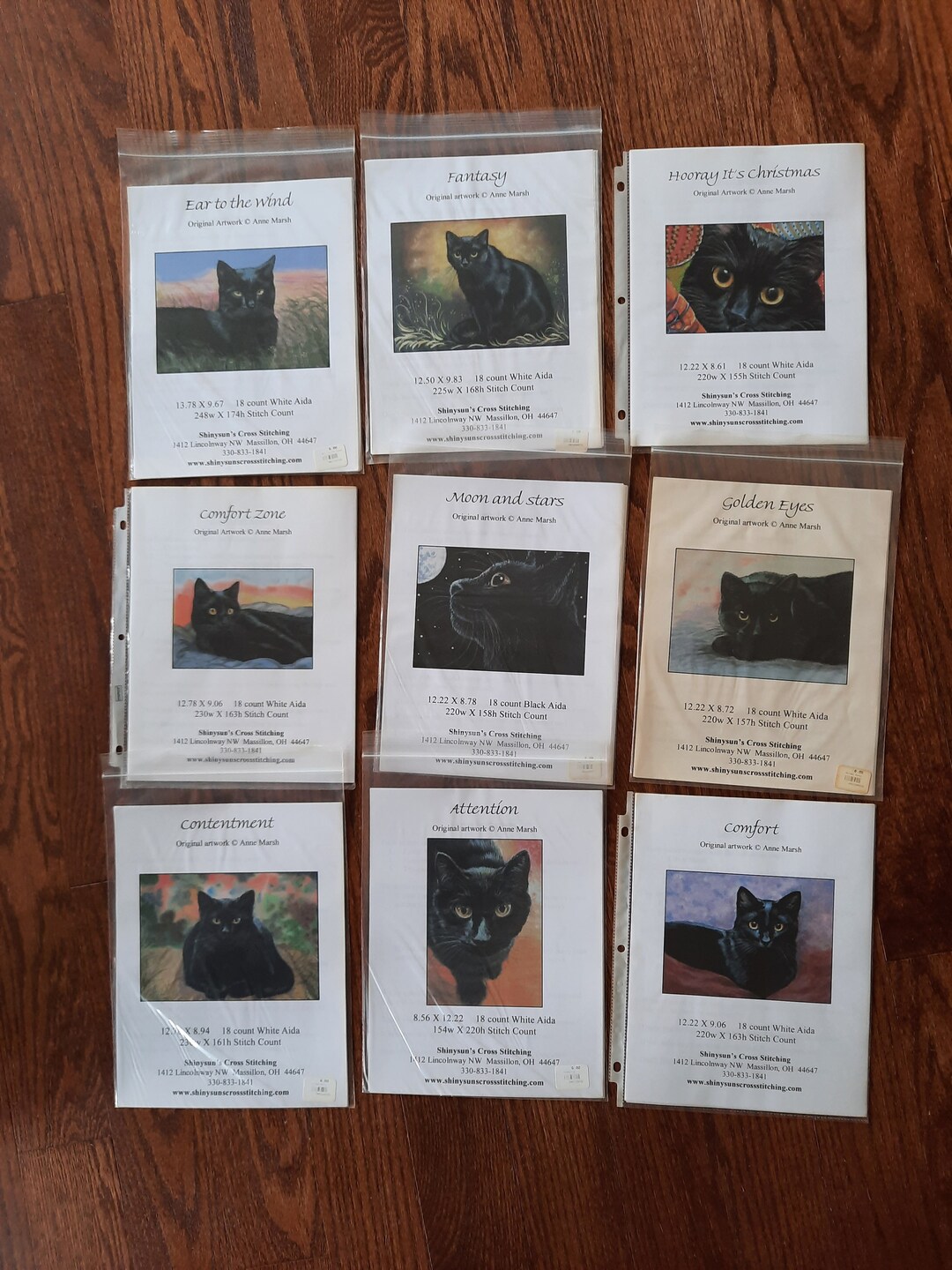 Black Cats Shiny Sun Counted Cross Stitch Patterns, Shinysun's Cross ...