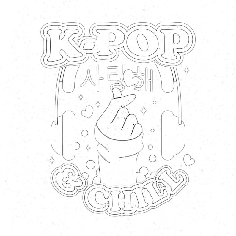 Kpop Coloring Pages Digital Download / Print or Color on Your Device - Etsy