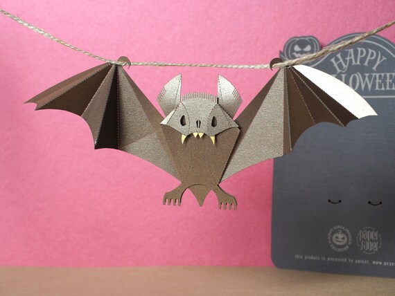 Halloween Paper Models Of Bats