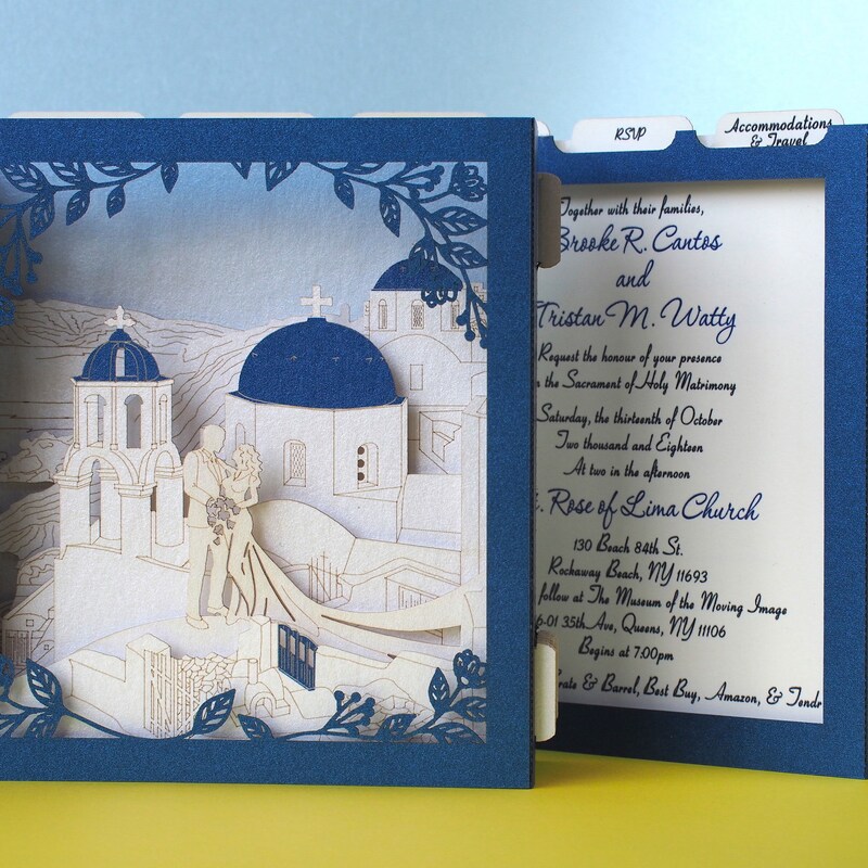 Greek Wedding Invitation - Etsy