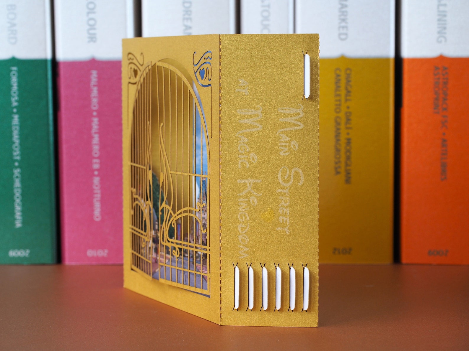 Castle Magic Kingdom Paper Miniature Gift Card. Gold Chateau. | Etsy