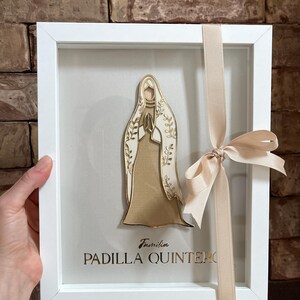 Modern Virgin Mary Shadow Box | Personalized Gift | Personalized Family ...
