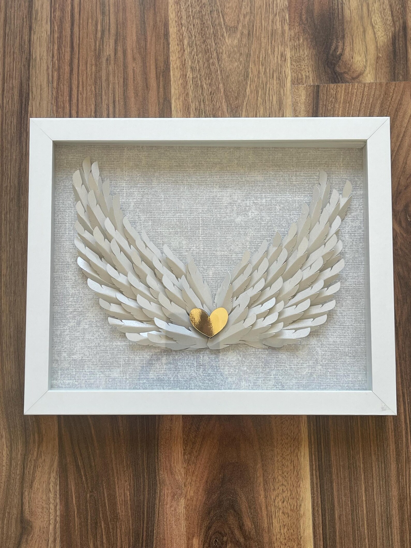 Angel Wings Shadow Box | Personalized Religious Gift | Baptism ...
