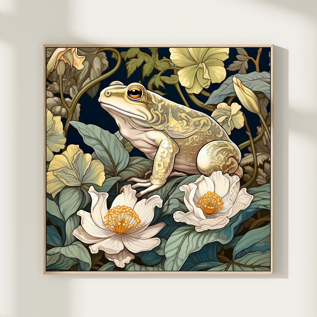 Tree Frog Art Print, Frog Wall Art, Frog Painting, Square Print ...