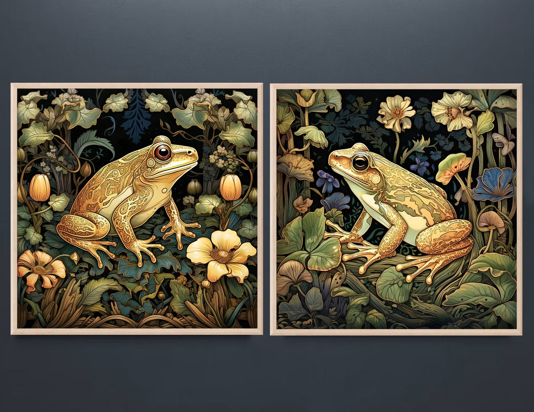 Set of 2 Watercolor Tree Frog, Tree Frog Art, Frog Wall Art, Frog Art ...