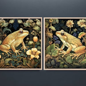 Set of 2 Watercolor Tree Frog, Tree Frog Art, Frog Wall Art, Frog Art ...