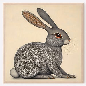 Bunny Rabbit Cottagecore Print, Forestcore Decor, Woodland Rabbit Print ...