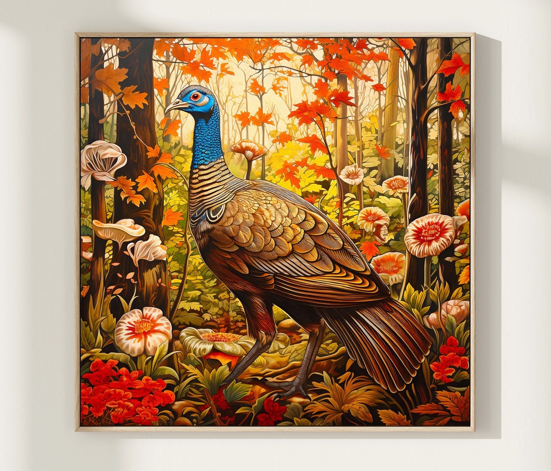 Turkey Art Print, Watercolor Turkey, Wild Turkey Painting, Turkey ...