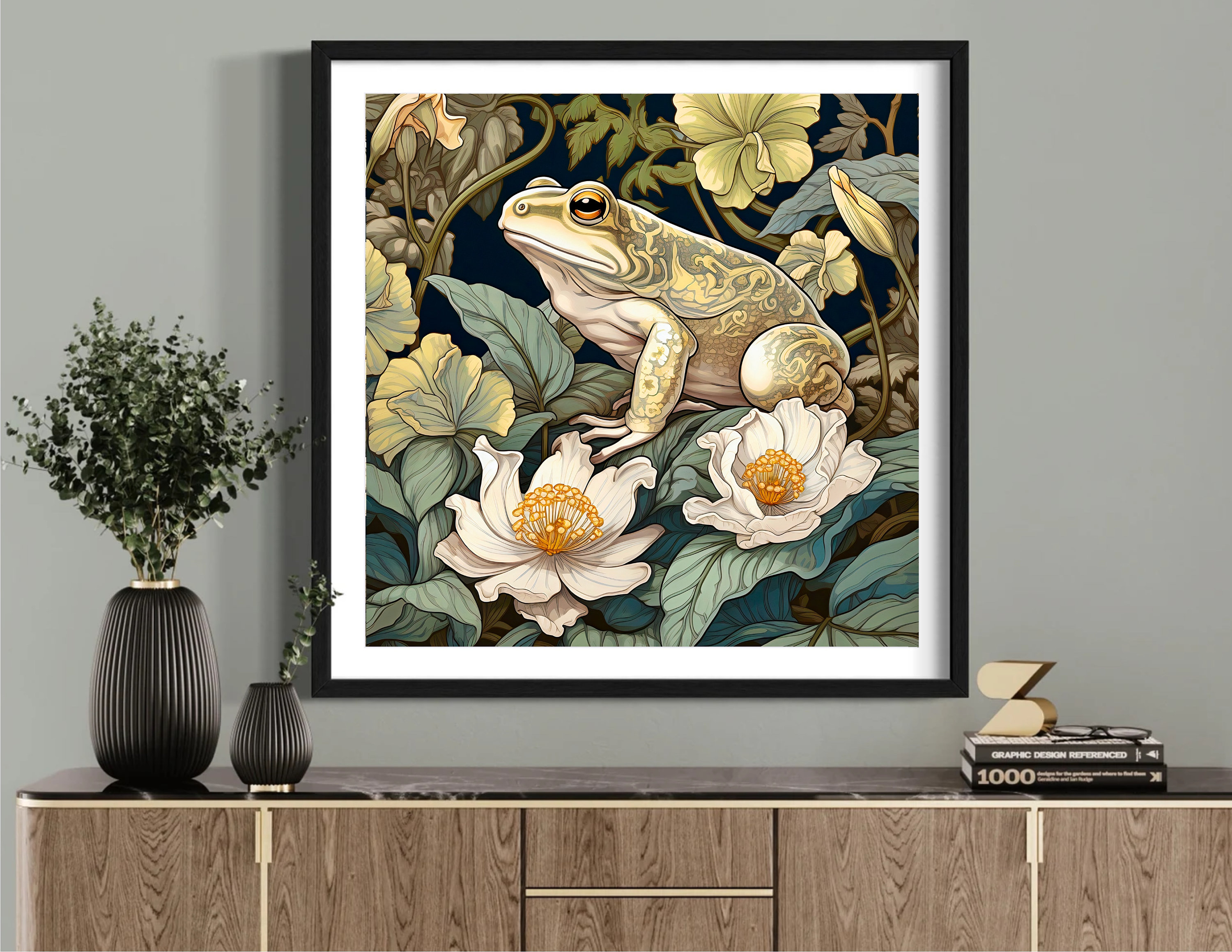 Tree Frog Art Print Frog Wall Art Frog Painting Square - Etsy