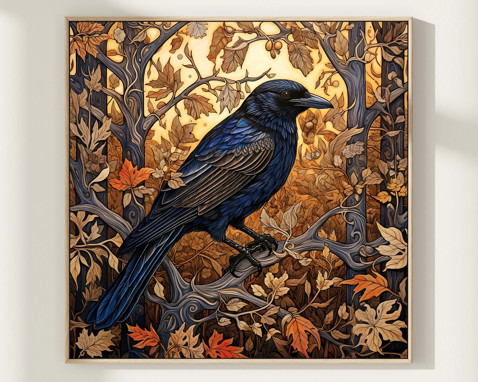 Crow Digital Download Print, Crow Lover Art, Crow Wall Art, Black Raven ...