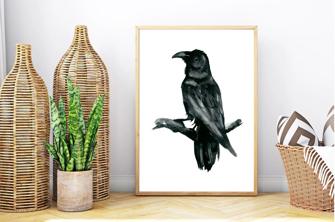 Crow Digital Download Print Crow Lover Art Crow Wall Art - Etsy