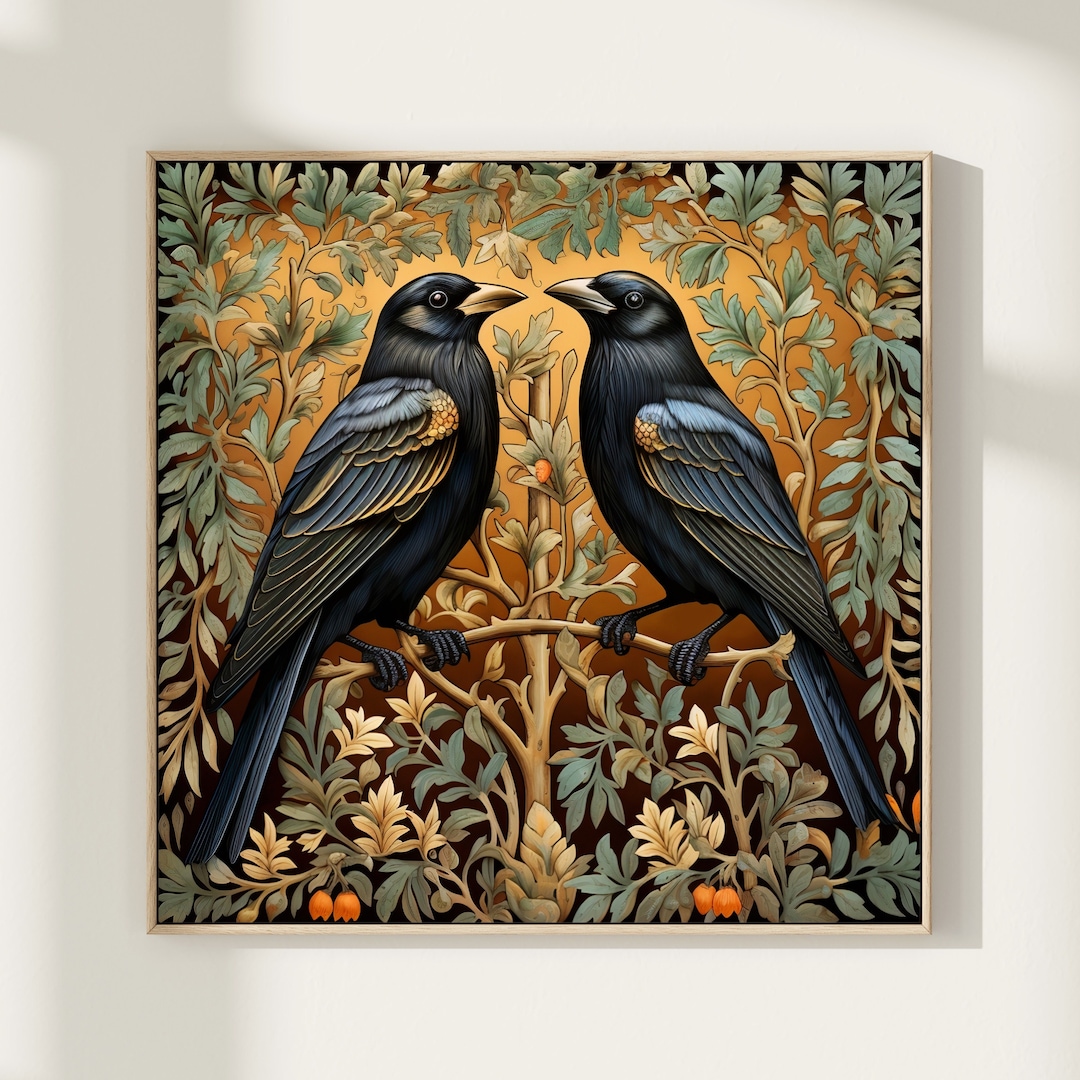 Crow Art Print, Crow Printable, Crow Poster, Bird Print, Living Room ...